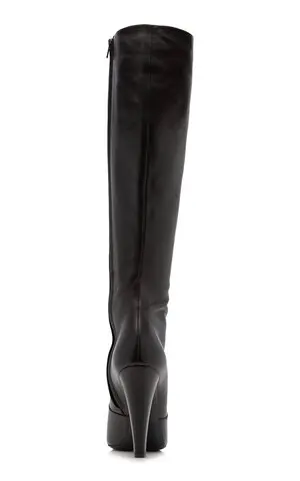Saint Laurent 77 110 Cuir Dorada Knee-high Boots