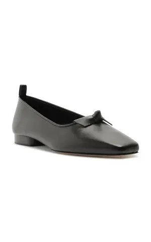 ALEXANDRE BIRMAN Slim Clarita Street Leather Flats - Black