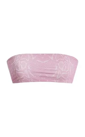 ZIAH Twisted Bandeau Bikini Top - Pink