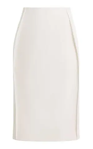 Brandon Maxwell Rone Wool-silk Pencil Skirt - Ivory