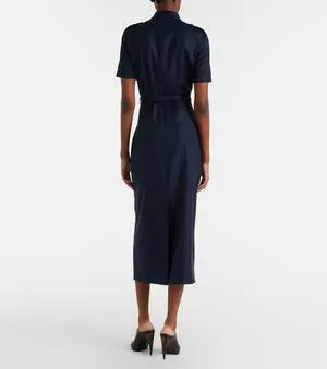 Alexander McQueen Belted Shirt Dress In Wool