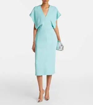 Stella McCartney Draped Midi Dress - Blue