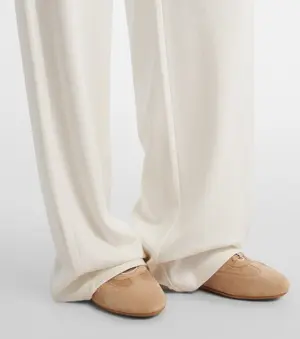 Max Mara Cotton And Silk-blend Sweatpants - White
