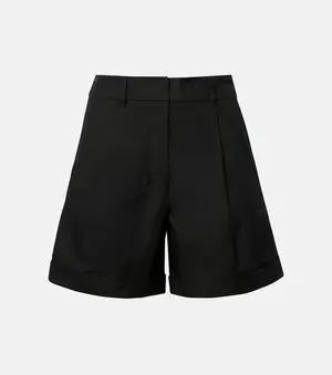Max Mara S Max Mara Cotton Poplin Shorts Green