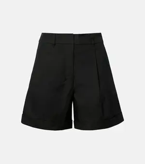 Max Mara Cotton Poplin Shorts - Green