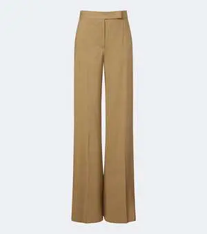 Max Mara Linen And Silk Twill Pants - Beige
