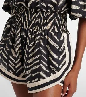 Johanna Ortiz Off-shoulder Printed Cotton Romper