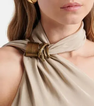Max Mara One-shoulder Silk Crêpe Midi Dress