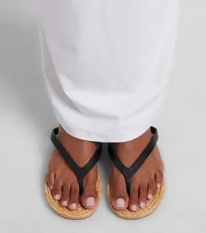 Christopher Esber Palma Leather Thong Sandals - Black