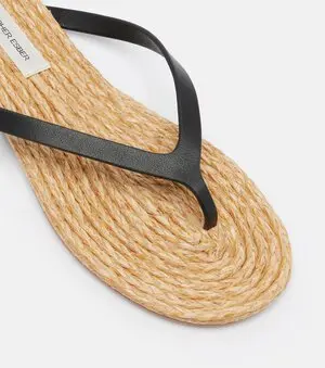 Christopher Esber Palma Leather Thong Sandals - Black
