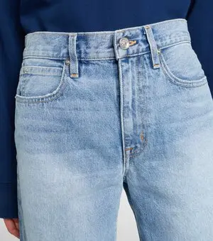 SLVRLAKE Bermuda Cut Off Frayed Denim Shorts
