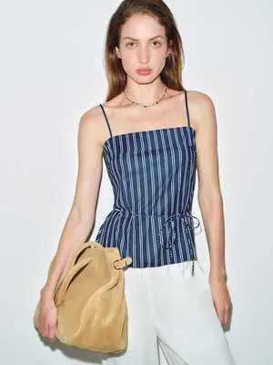 REFORMATION Agusta Sleeveless Top - Blue