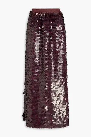 Zimmermann Sequined Silkorganza Maxi Skirt