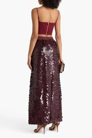 Zimmermann Sequined Silkorganza Maxi Skirt