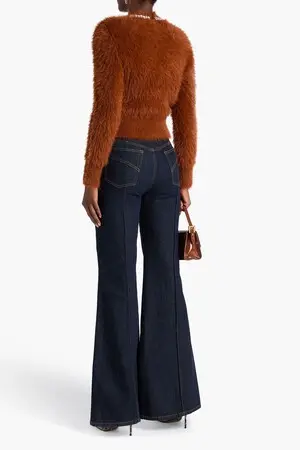 Zimmermann Crystalembellished Brushed Knitted Sweater