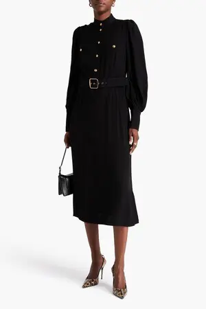 Zimmermann Belted Crepe Midi Dress