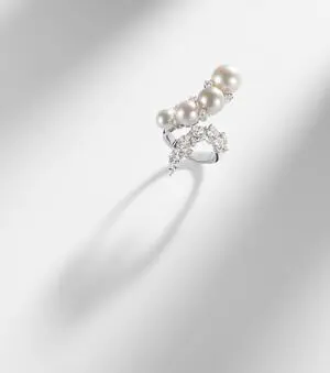 Yeprem Ring With Diamonds And Pearls