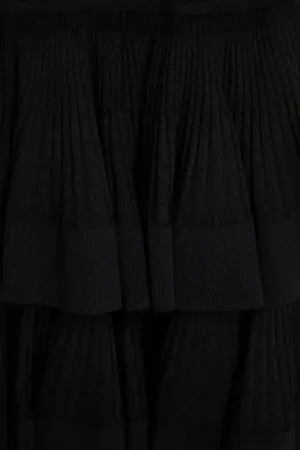 Zimmermann Tiered Ribbedknit Mini Dress