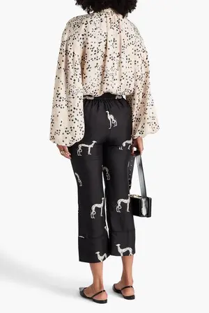 Zimmermann Printed Silktwill Kickflare Pants