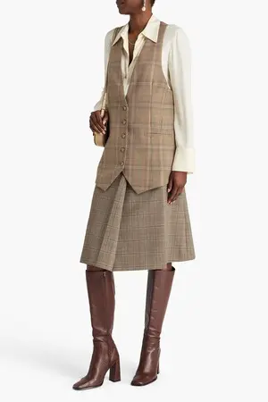 Zimmermann Prince Of Wales Checked Wool-blend Vest
