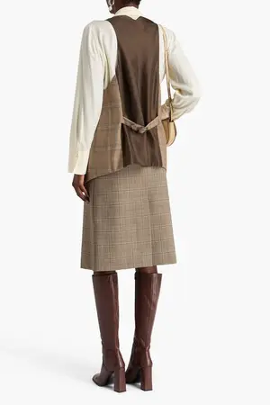 Zimmermann Prince Of Wales Checked Wool-blend Vest