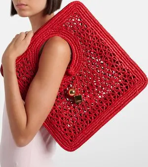 Jacquemus Spiaggia Small Raffia Top-handle Bag