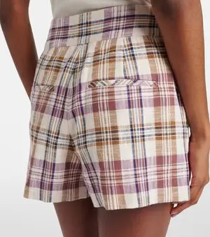 Veronica Beard Allen Cotton-blend Plaid Shorts