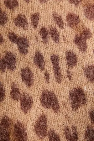 Zimmermann Leopardprint Alpacablend Mockneck Sweater