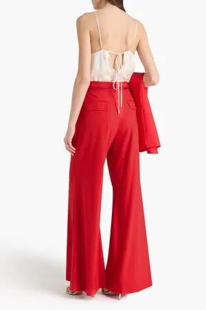 Zimmermann Belted Woolblend Twill Fla Pants