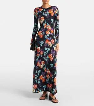 Ulla Johnson Amari Printed Jersey Maxi Dress - Multicoloured