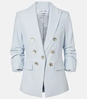 Veronica Beard Tomi Dickey Twill Single-breasted Blazer - Blue