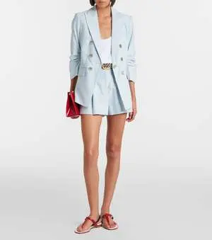 Veronica Beard Tomi Dickey Twill Single-breasted Blazer - Blue