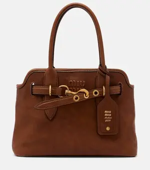Miu Miu Aventure Small Leather Shoulder Bag - Brown
