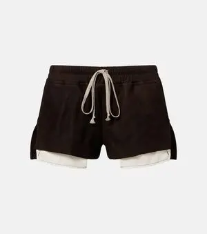 Rick Owens Fog Suede Shorts - Brown