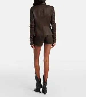 Rick Owens Fog Suede Shorts
