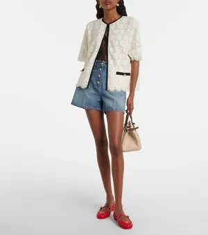 Valentino Garavani Rubber Scalloped Mary Jane Flats - Red