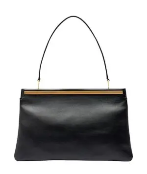 THE ROW Elise Medium Leather Shoulder Bag - Black