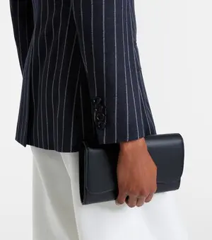 Max Mara Double-breasted Pinstripe Jersey Blazer - Blue