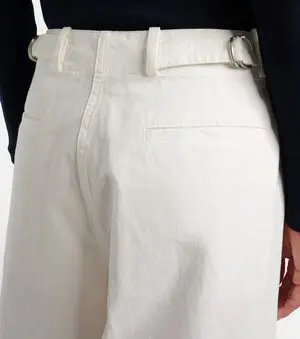 THE ROW Fadry Cotton Gabardine Wide-leg Pants - White