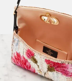 Valentino Garavani Devain" Small Floral Sequined Shoulder Bag