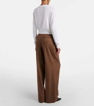 Oscar De La Renta Wool Wide-leg Pants