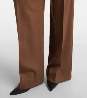 Oscar De La Renta Wool Wide-leg Pants