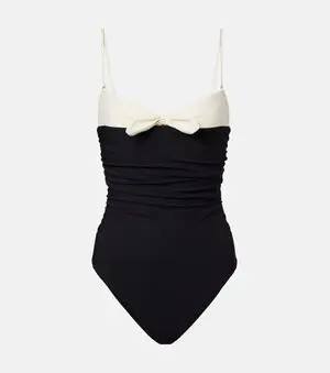 Valentino Garavani Bow-detail Swimsuit - Black