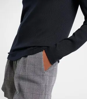Max Mara Ribbed-knit Crewneck T-shirt - Blue
