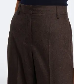 Max Mara Wool Wide-leg Pants - Brown