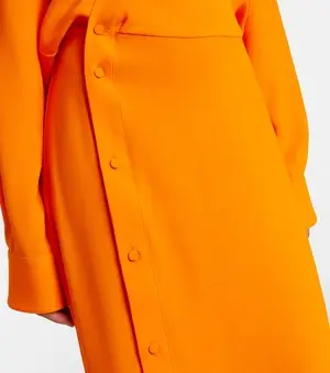 Balenciaga Off-shoulder Silk Gown