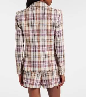 Veronica Beard Tyra Plaid Cotton-blend Blazer