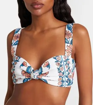 MONTCE Hayden Floral Bikini Top - Beige