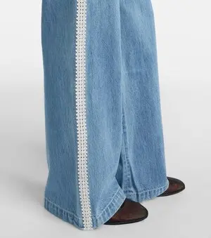 Veronica Beard Taylor High-rise Wide-leg Jeans
