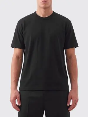 Comme Des Garçons Relaxed Fit Cotton T-shirt With Contrast Logo - Black